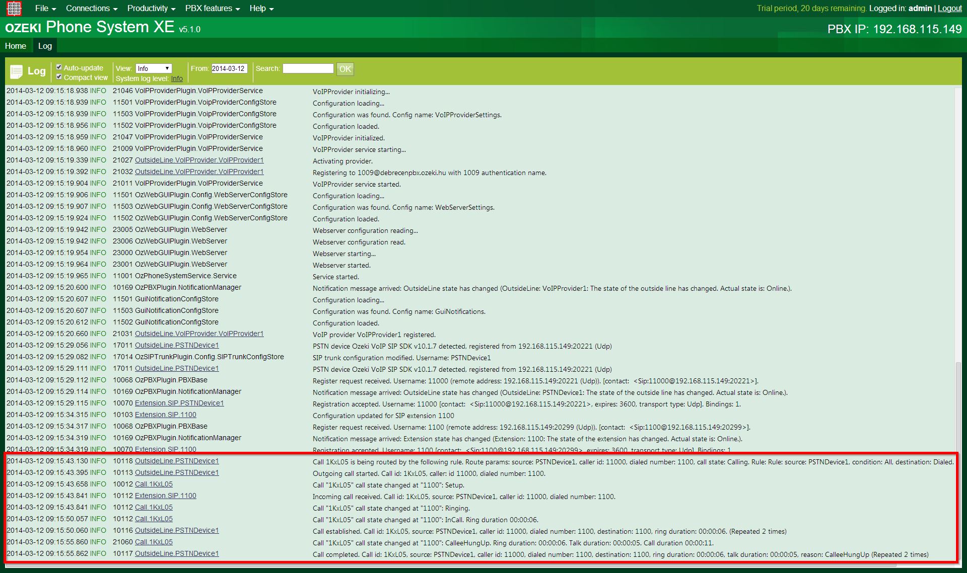 How to setup call routing for Inbound calls in Ozeki Phone System PBX